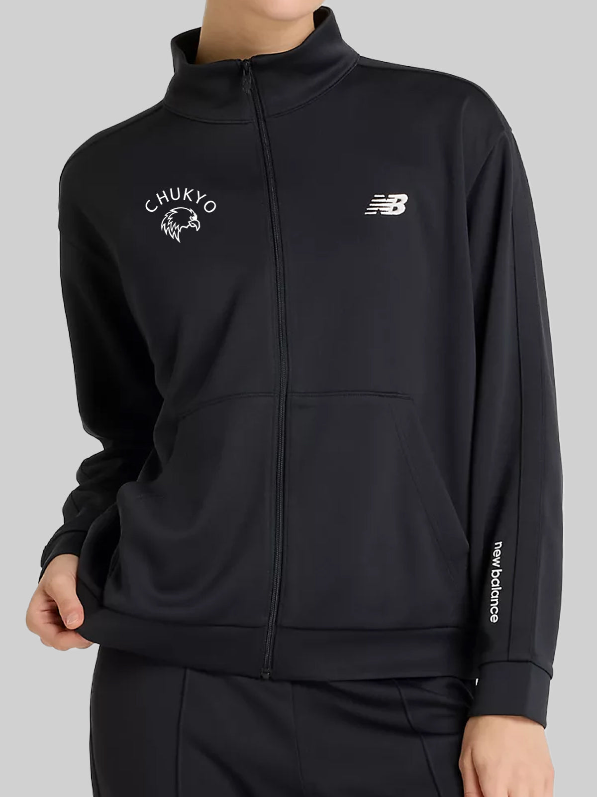 【レディース】CHUKYO NEW BALANCE オフィシャル ニットトラックジャケット レディース イーグルロゴ ブラック ...