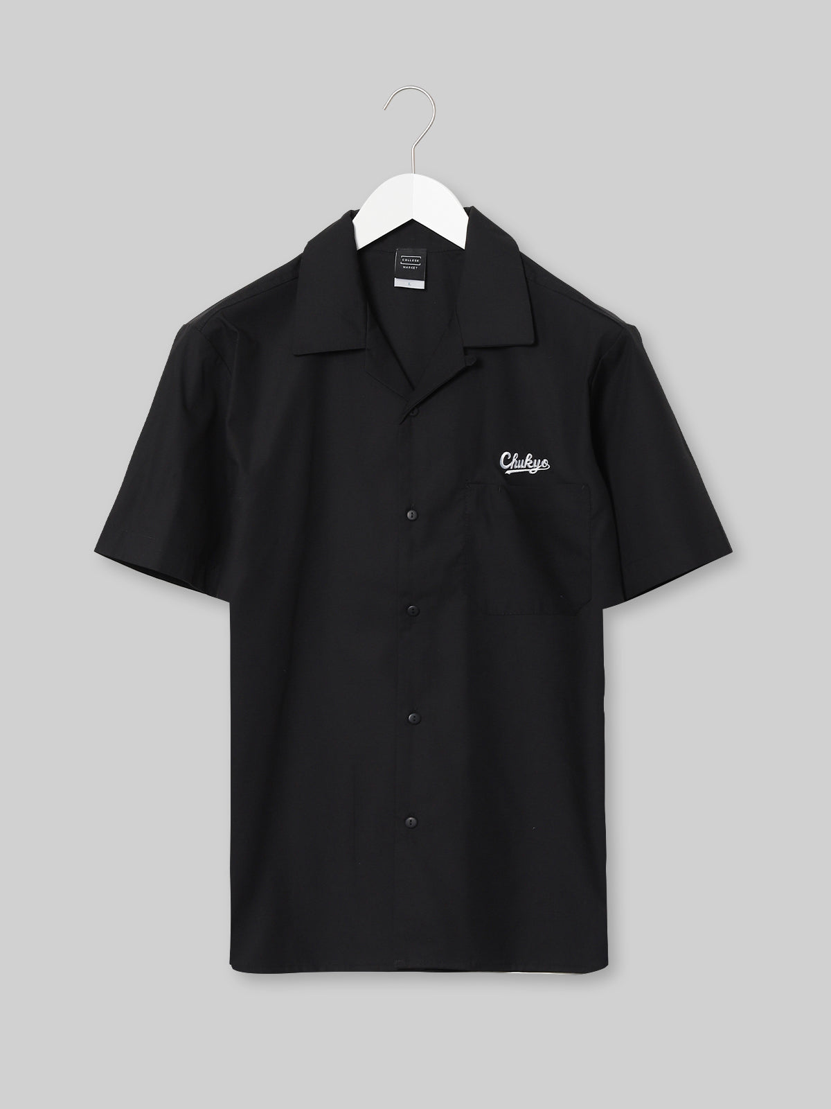 CHUKYO オープンカラーシャツ CHUKYOロゴ ブラック – COLLEGE MARKET｜カレッジマーケット